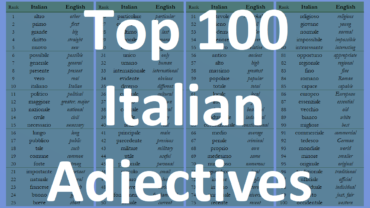 Italian Adjectives - Commonly Used Words